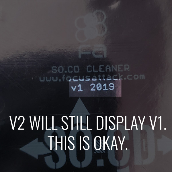My FA SO.CD PCB V2 is supposed to say "V2" on it. Why does it read "V1 ...